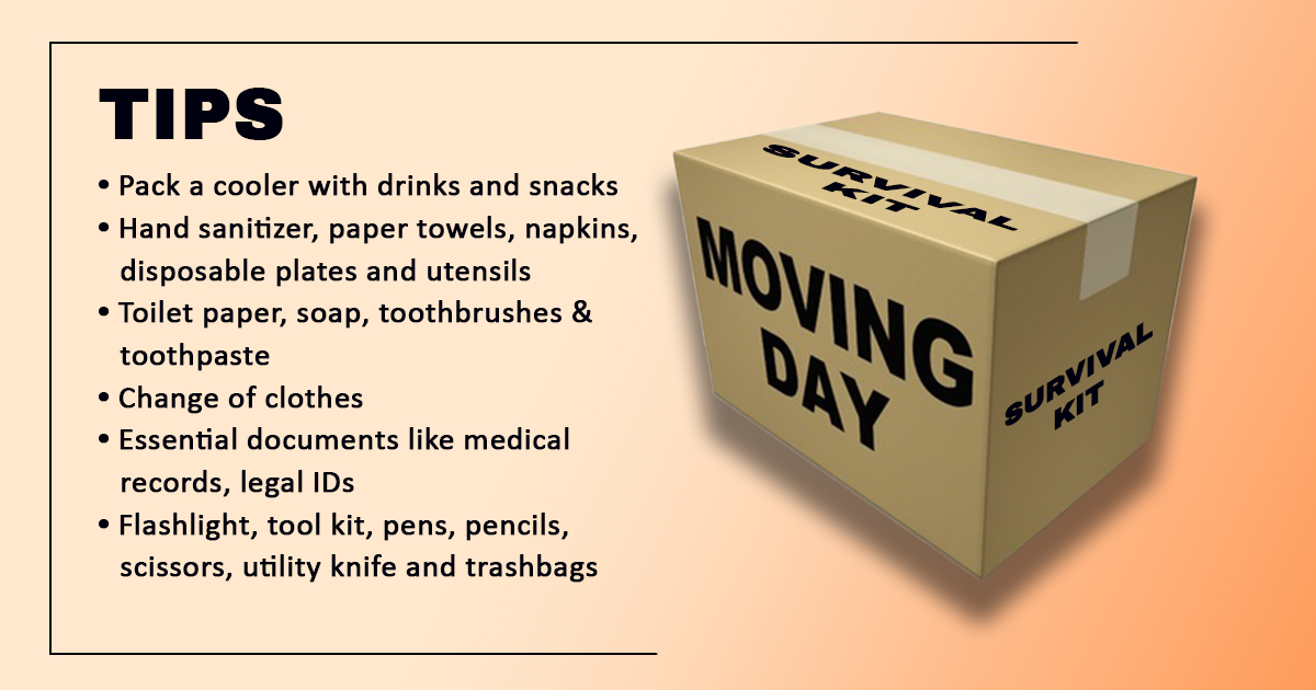 Moving Day Survival Kit