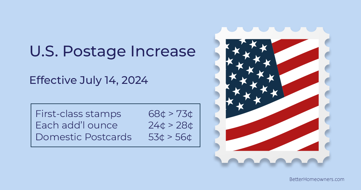 Postal Increase Effective July 14, 2024