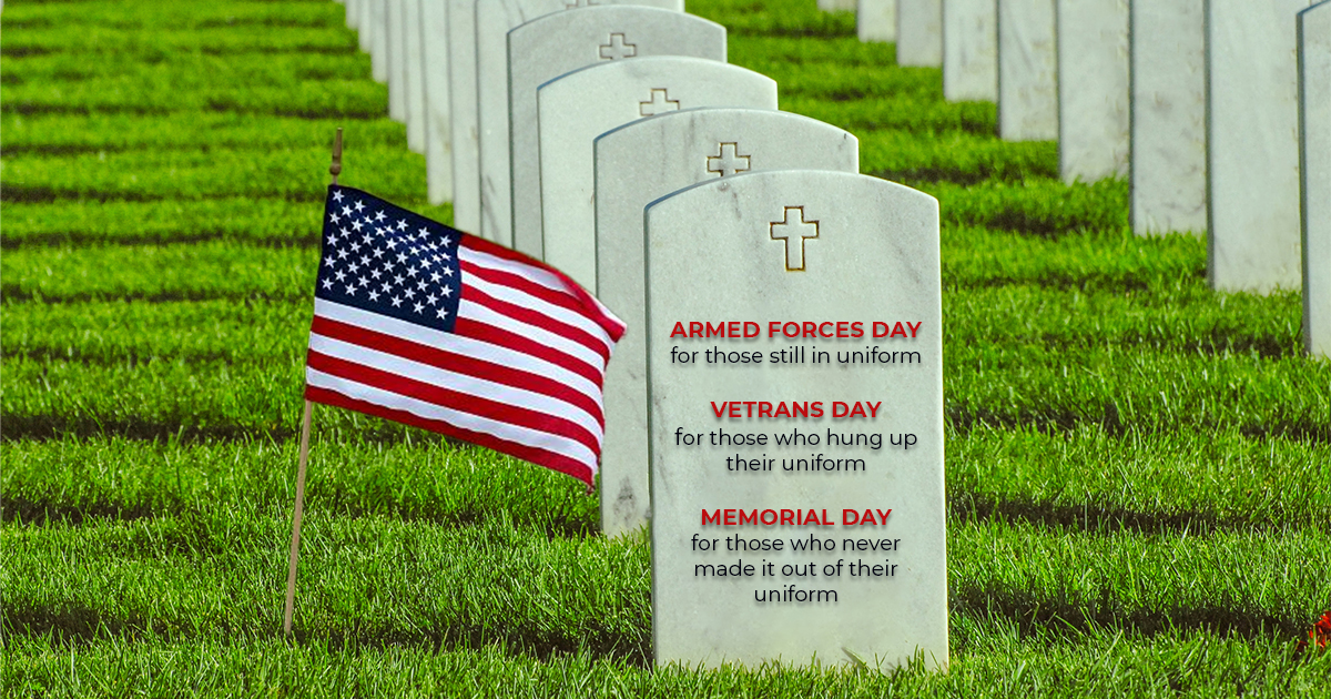 Memorial Day - honoring those who paid the ultimate sacrifice