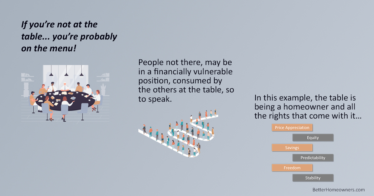 If you're not at the table, you're probably on the menu!