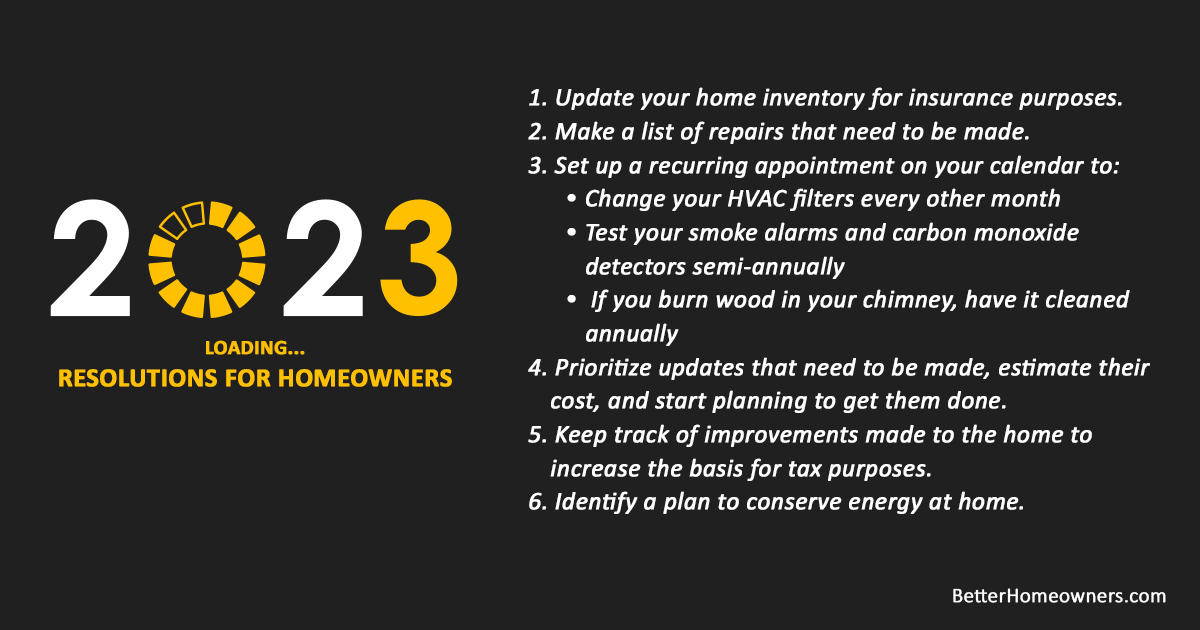 2023 Resolutions for Homeowners